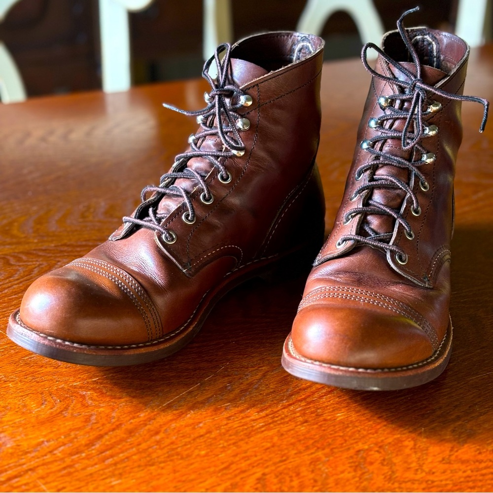 Men’s Redwing "Iron Ranger" Boots (9.5 Regular) Amber… - Gem